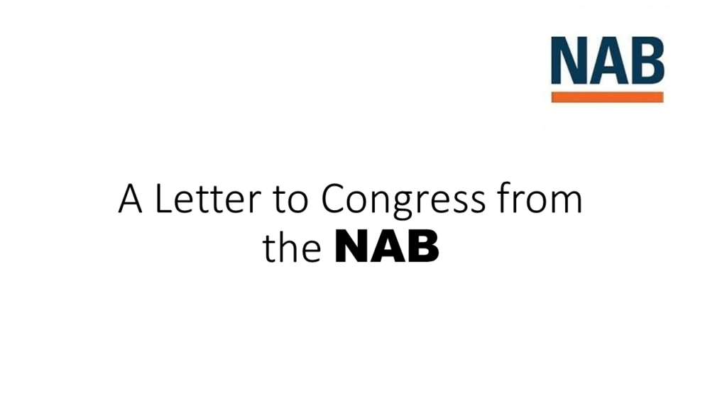 A Letter to Congress from the NAB - Declaration for Independence